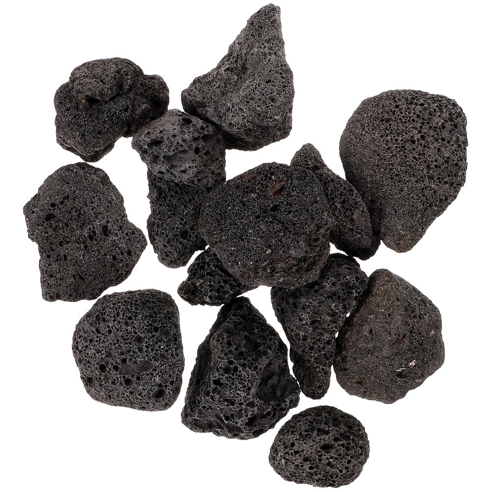 Black Volcanic Rock Natural Stone Ornament Fish Tank Decorations ...