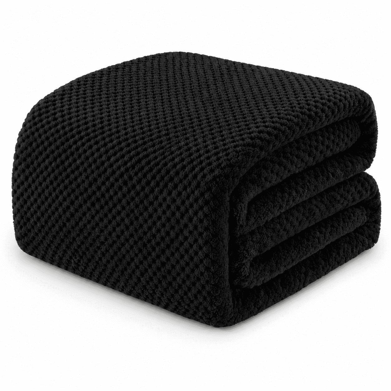 Throw Blanket, 260GSM Soft Jacquard Blanket for Bed, Waffle Weave Fuzzy ...