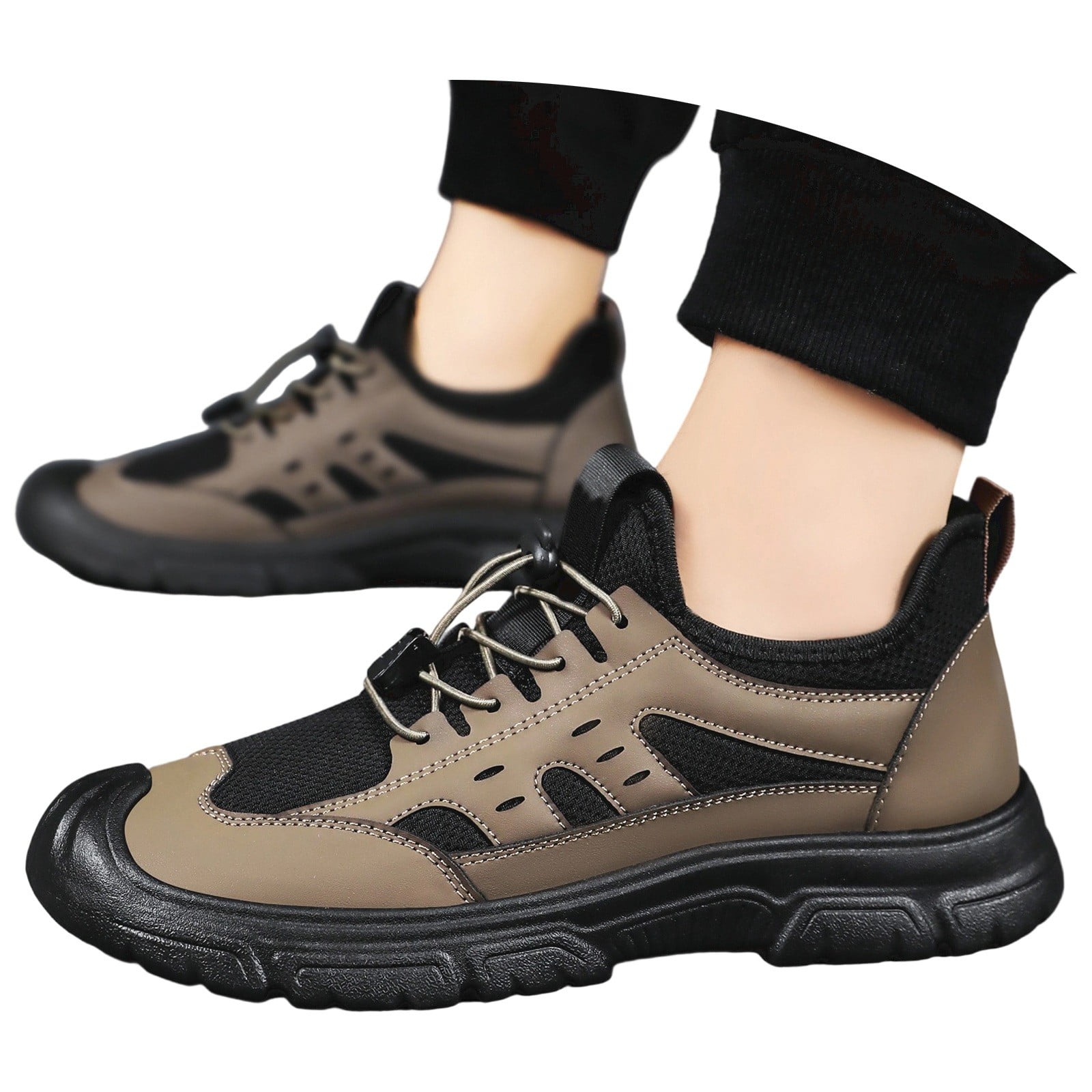 Black Walking Shoes Men Vintage Extra Wide Width Running Cushioning ...