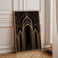 Black Wall Art Art Deco Arch Gold Geometric Architecture Elegant Black ...