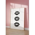 Black Wall Art Kiss Lips Minimalist Dorm Restroom Poster Art Unframed ...