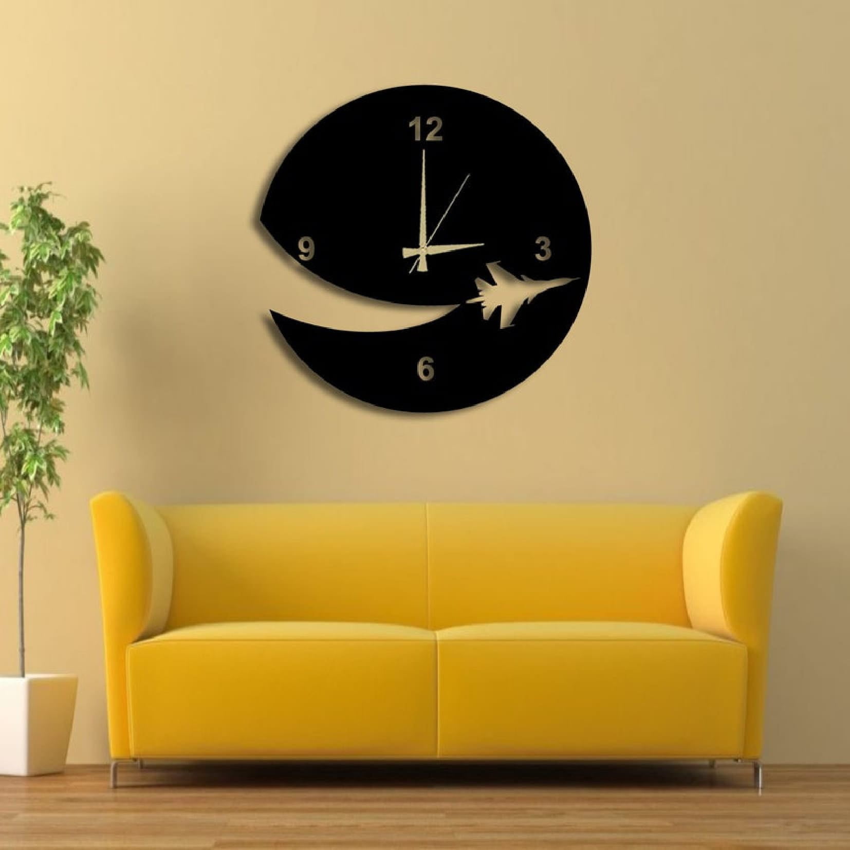 Black Wall Clock, Designer Wall Clock, Unique Wall Clocks, Vintage Wall ...
