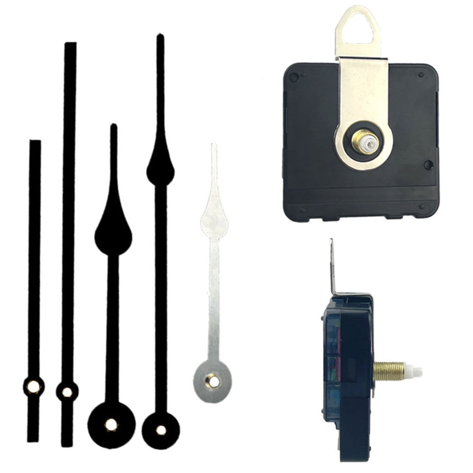 Black Wall Clock Movement Mechanism Kit Battery Operated DIY Repair ...