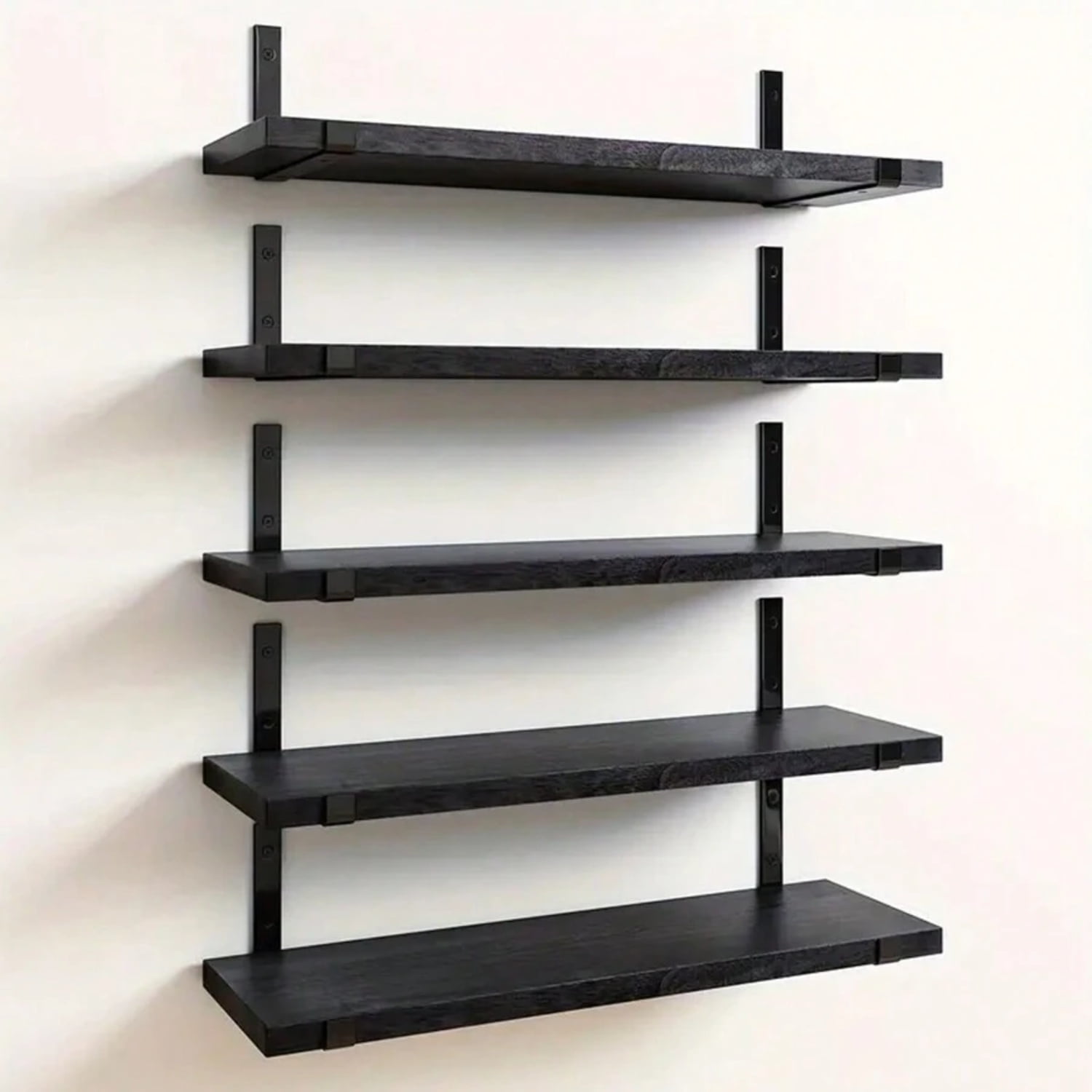 Black Wall Hanging Storage Rack, Indoor Storage Board, Floating Wall ...