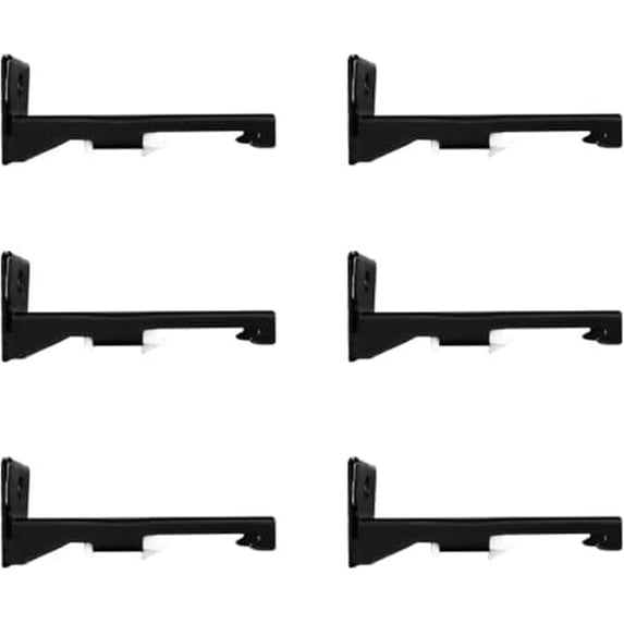 Black Wall Mount Brackets for Curtain Track, Bendable Curtains Tracks ...