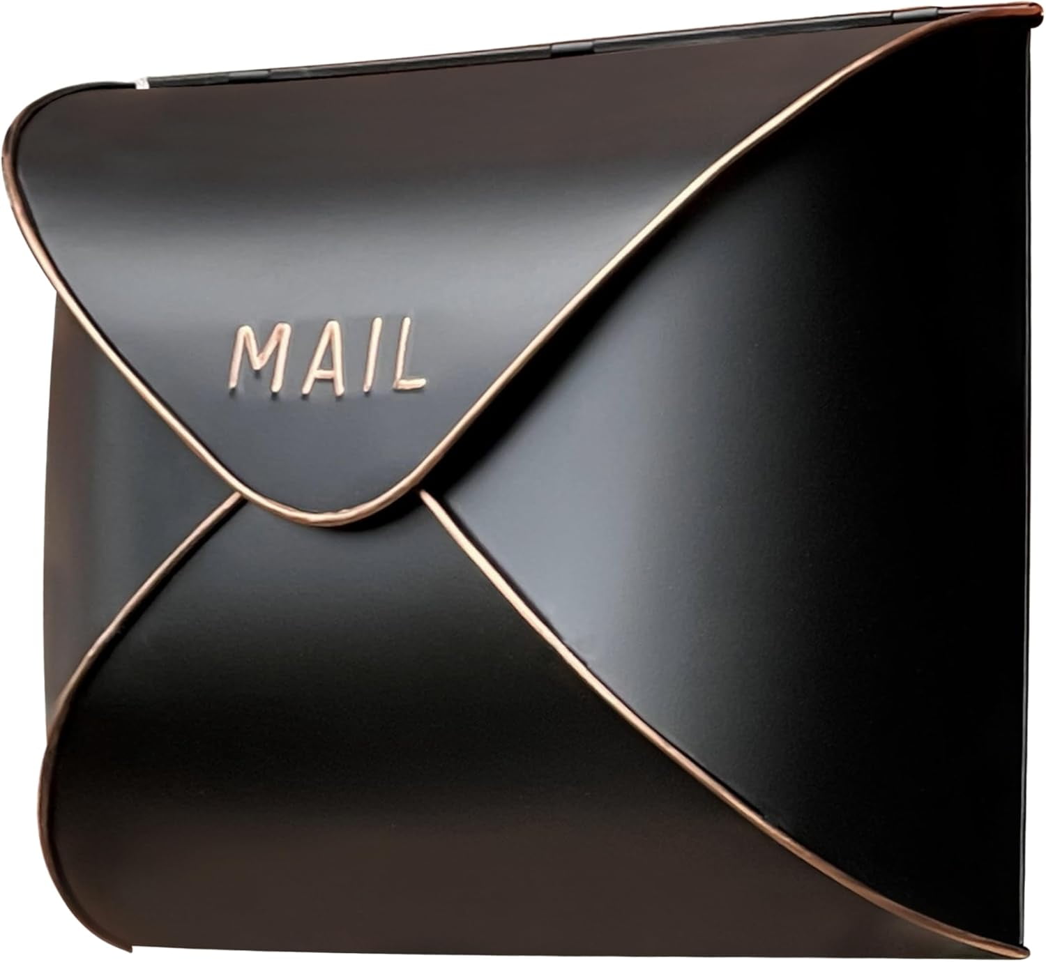 Black Wall Mount Mailbox – 12.5×5×10 Inch Waterproof Outdoor Envelope ...