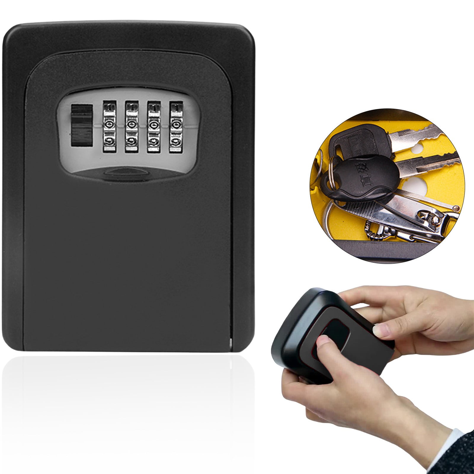 Black Wall-Mounted Metal Key Box For Homestay Decoration, Key Storage ...