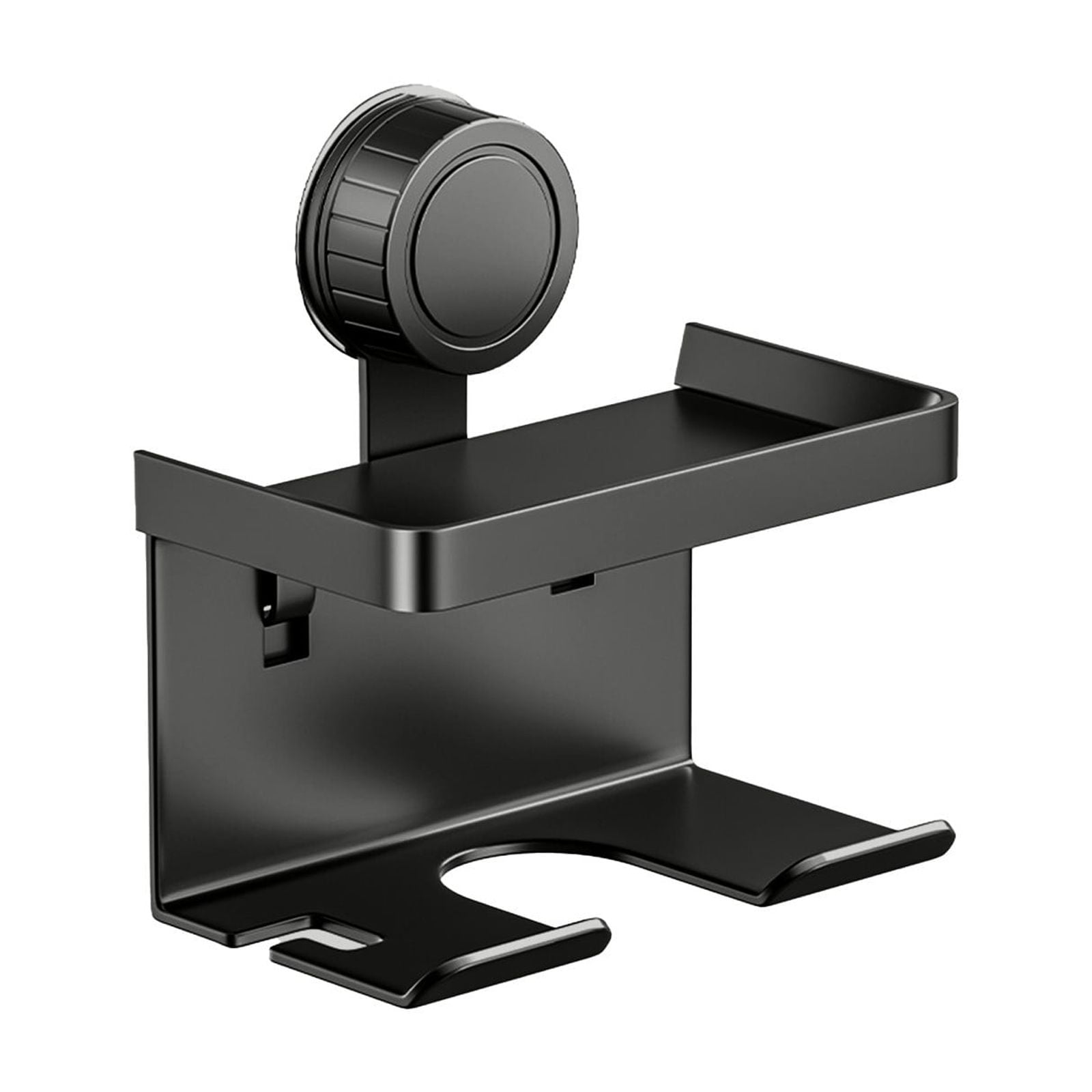 Black Wall Mounted Suction Cup Hair Dryer Holder Non Perforated ...