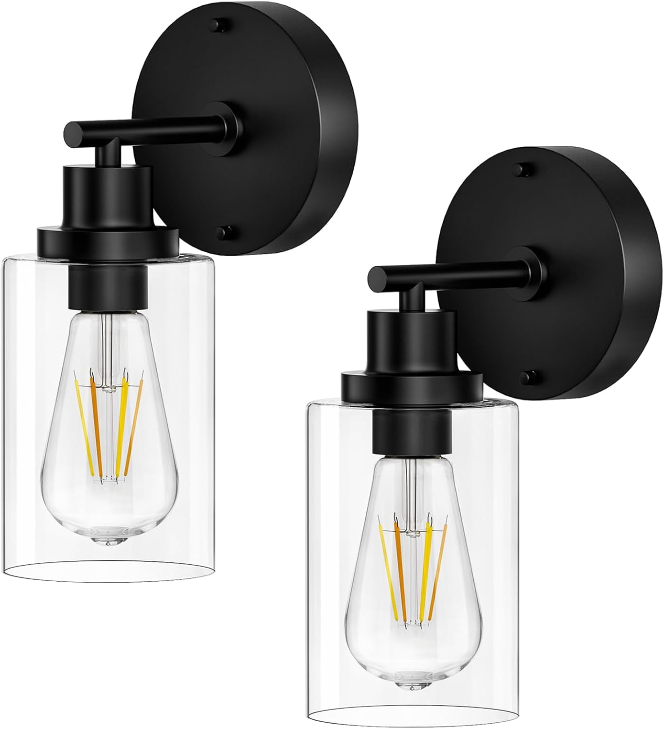 Black Wall Sconce Light: Modern Wall Sconces Indoor, LED Wall Light ...