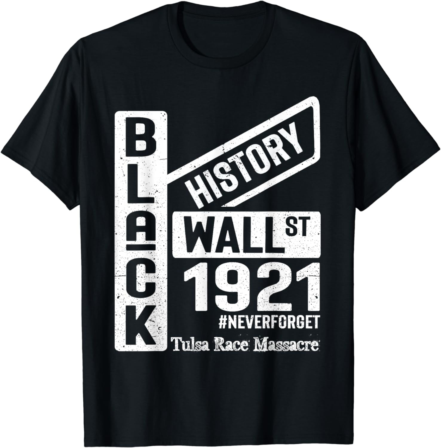 Black Wall Street Black Wealth Tulsa 1921 Race Massacre T-Shirt ...