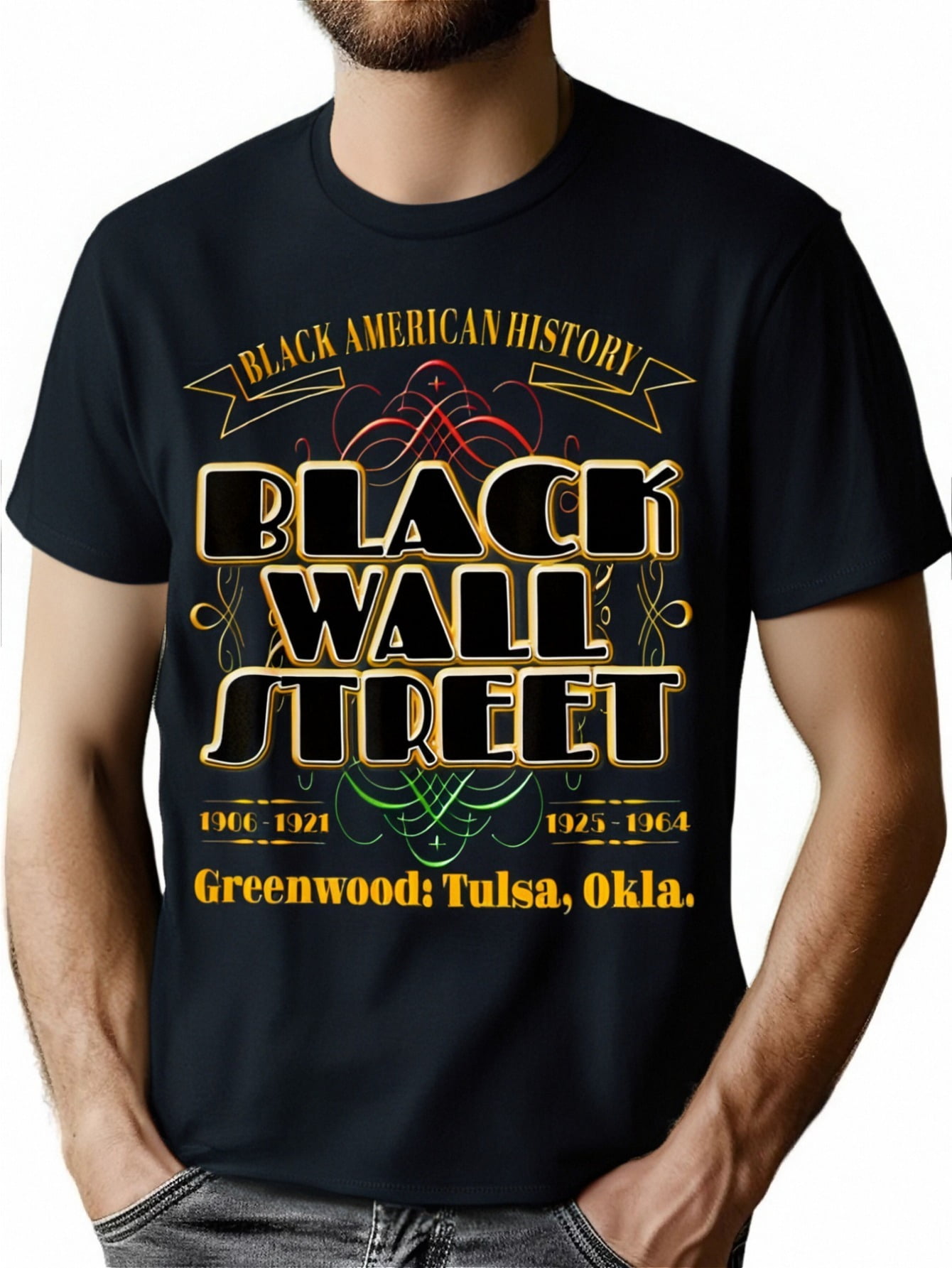 Black Wall Street: Greenwood Tulsa Oklahoma History T-Shirt - Walmart.com