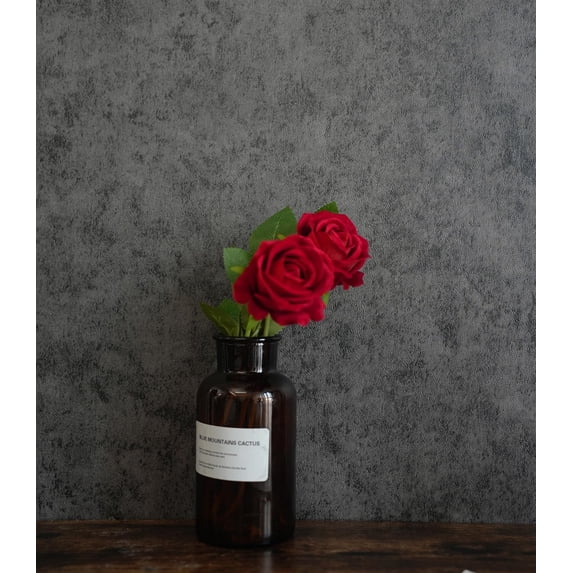 Black Wallpaper Peel and Concrete Contact Paper Faux Cement Textured ...