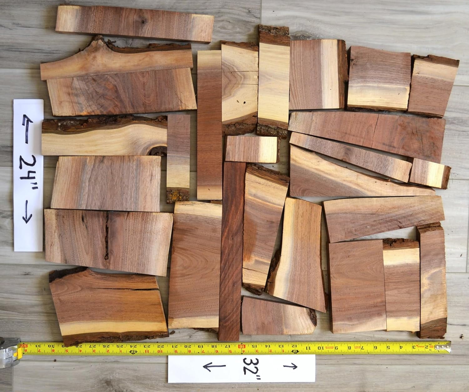 Black Walnut Cut Offs Assorted Hardwood Live Edge Walnut Wood Pieces ...