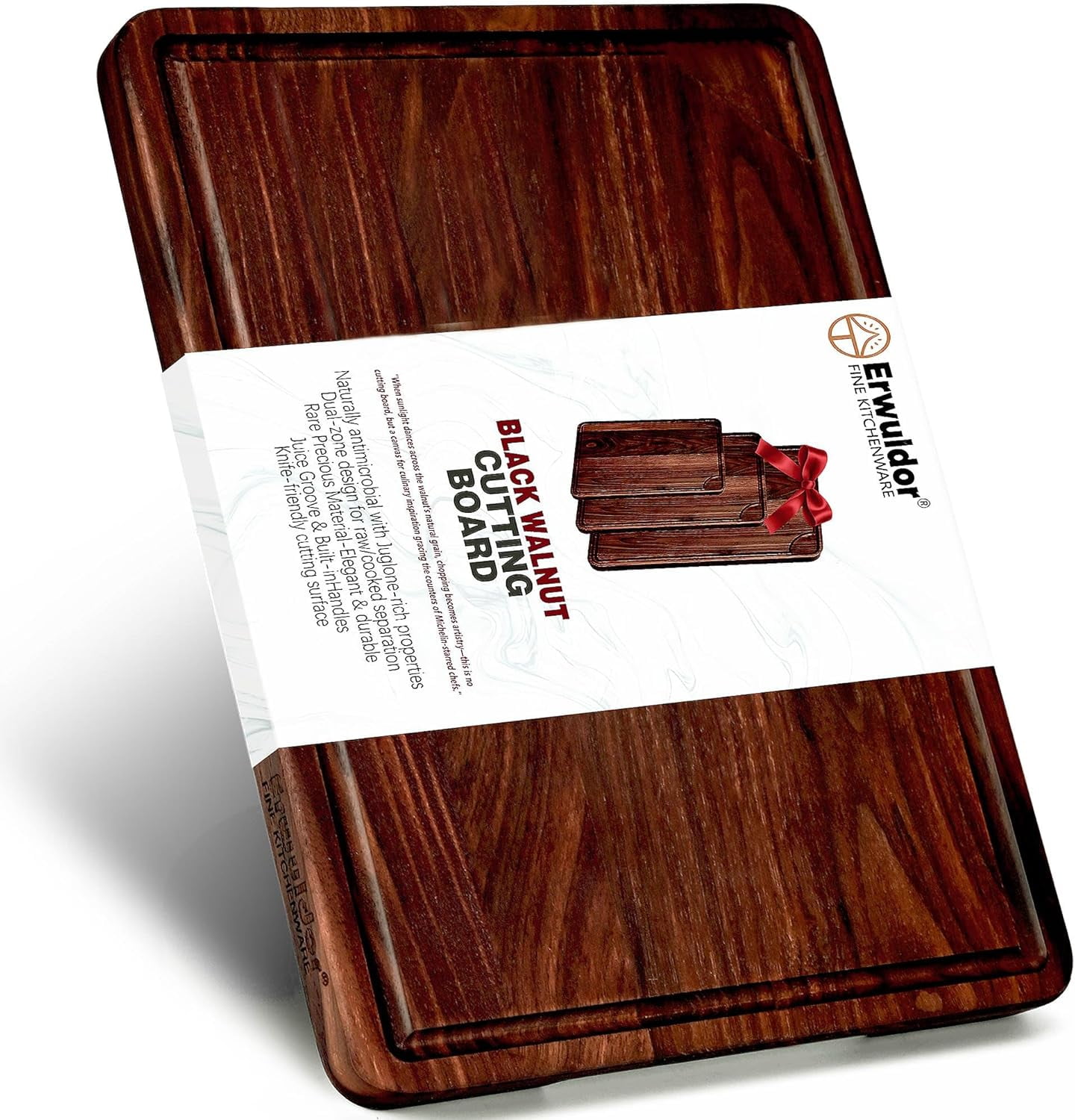 Black Walnut Cutting Board-Small 12x8"Butcher block-with Juice Groove ...