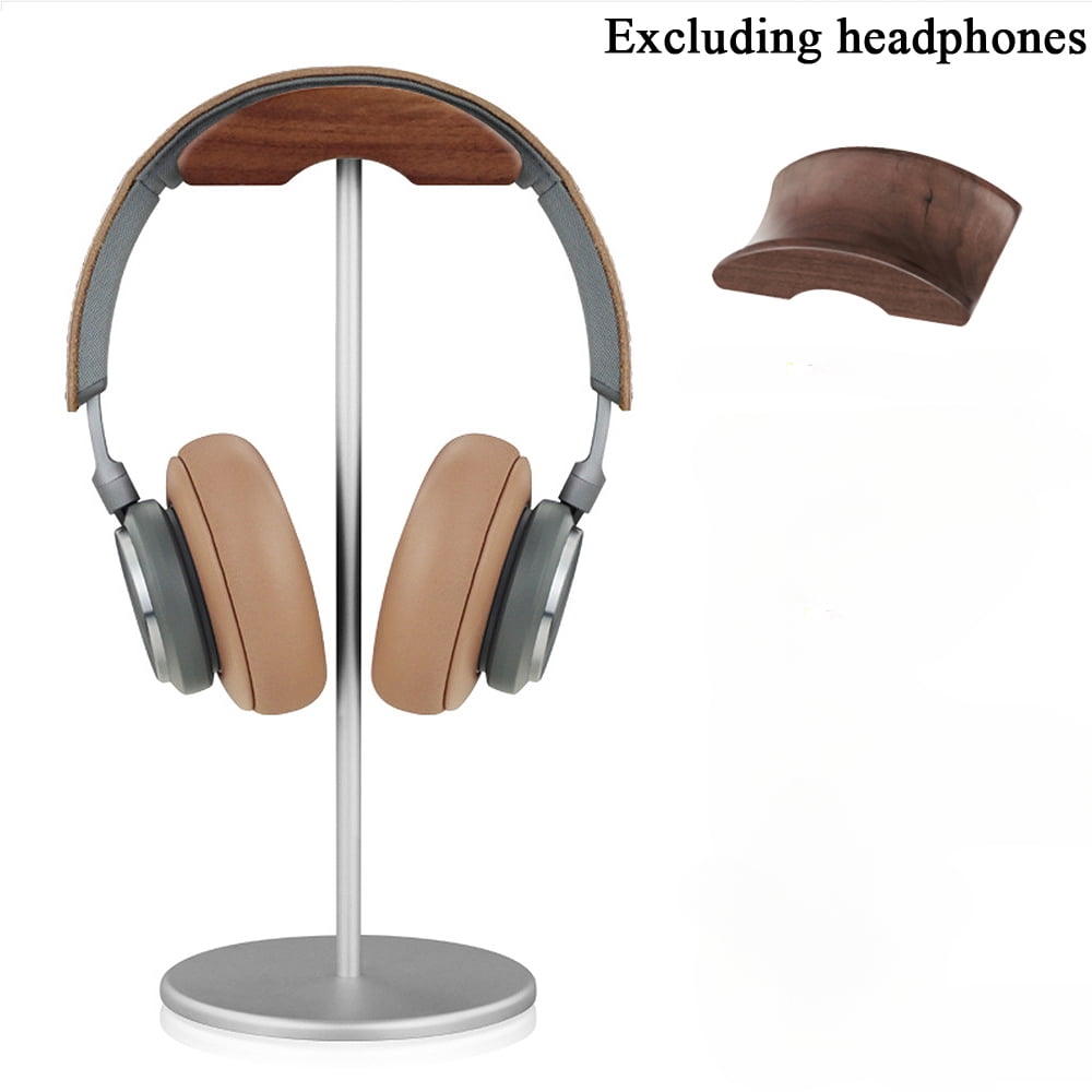 Black Walnut Wood & Aluminum Headphone Stand Nature Walnut Gaming ...