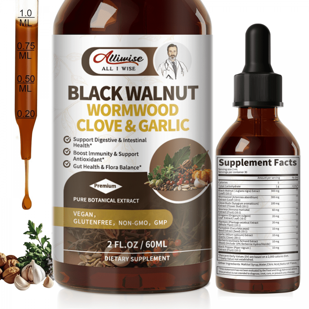 Black Walnut Wormwood Tincture – Rapid Gut Cleanse & Digestive Health ...