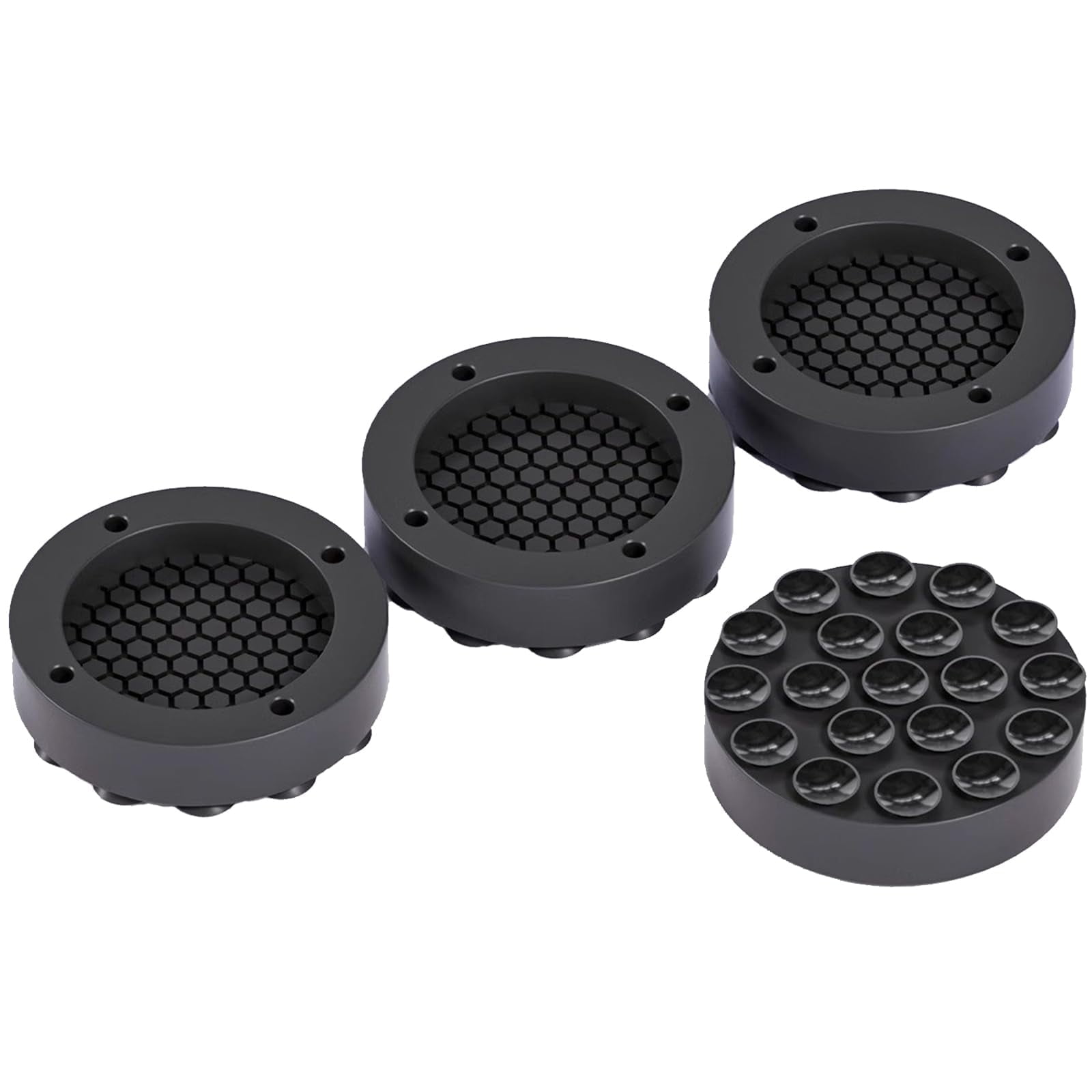 Black Washer Anti Vibration Pads with Suction Cups, Non-Slip Shock ...