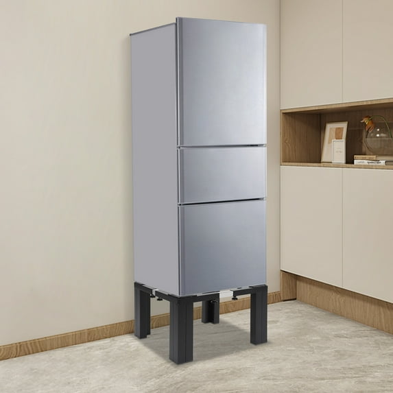 Black Washing Machine Pedestal Stand, 26in Width Adjustable Heavy Duty ...