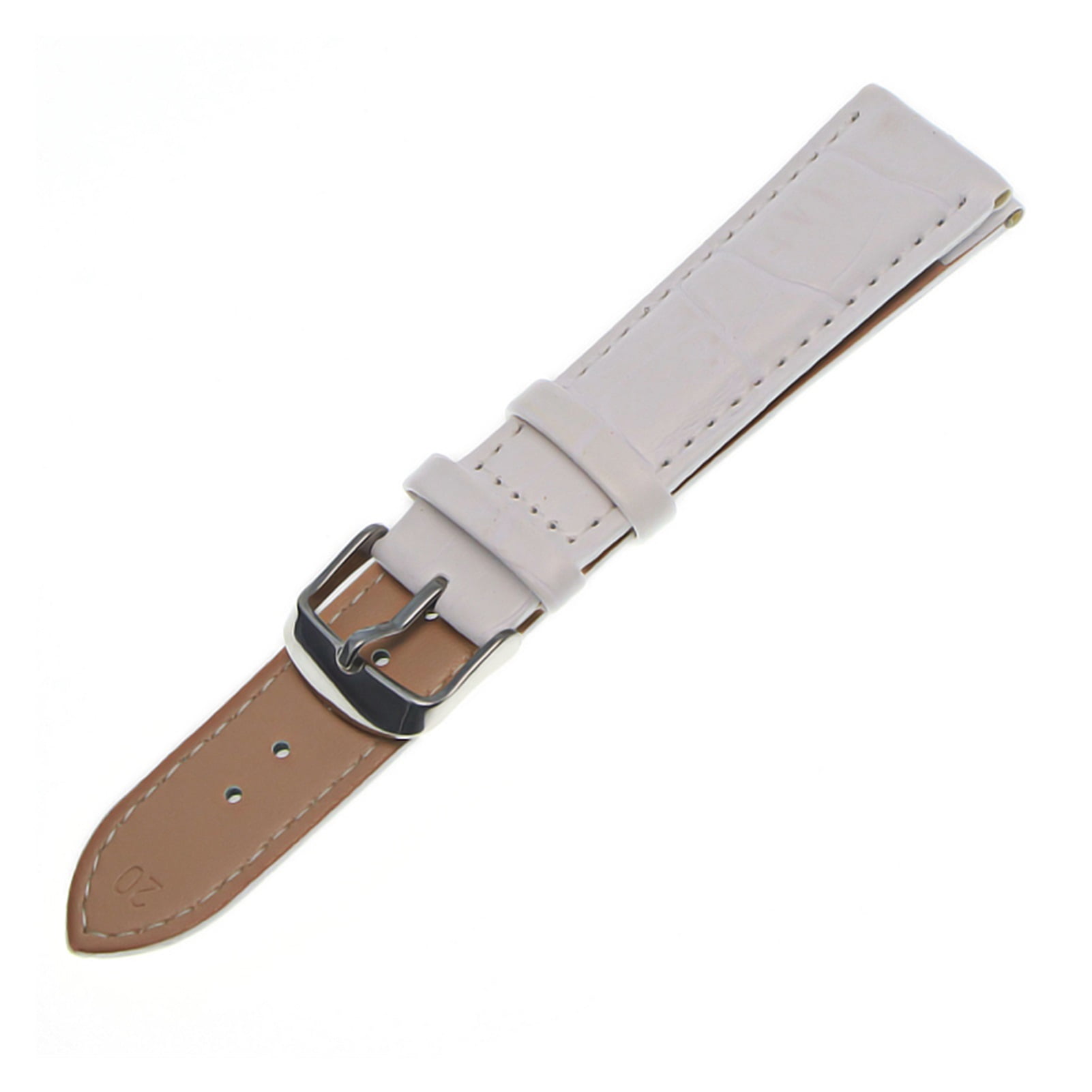 Black Watch Bands Strap Watchband Leather Men Women 12mm 14mm 16mm 18mm ...