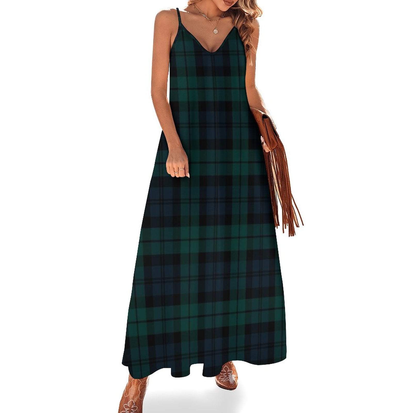 Black Watch Tartan Plaid pattern Sleeveless Dress Cocktail of dresses ...
