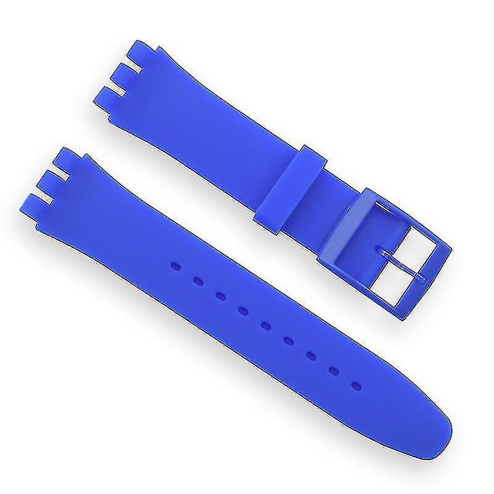 Black Watchband For Swatch Strap Buckle For Swatch Silicone Watch Band ...