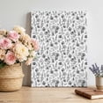 Black Watercolor Floral Canvas Wall Art for Living Room, Vintage ...