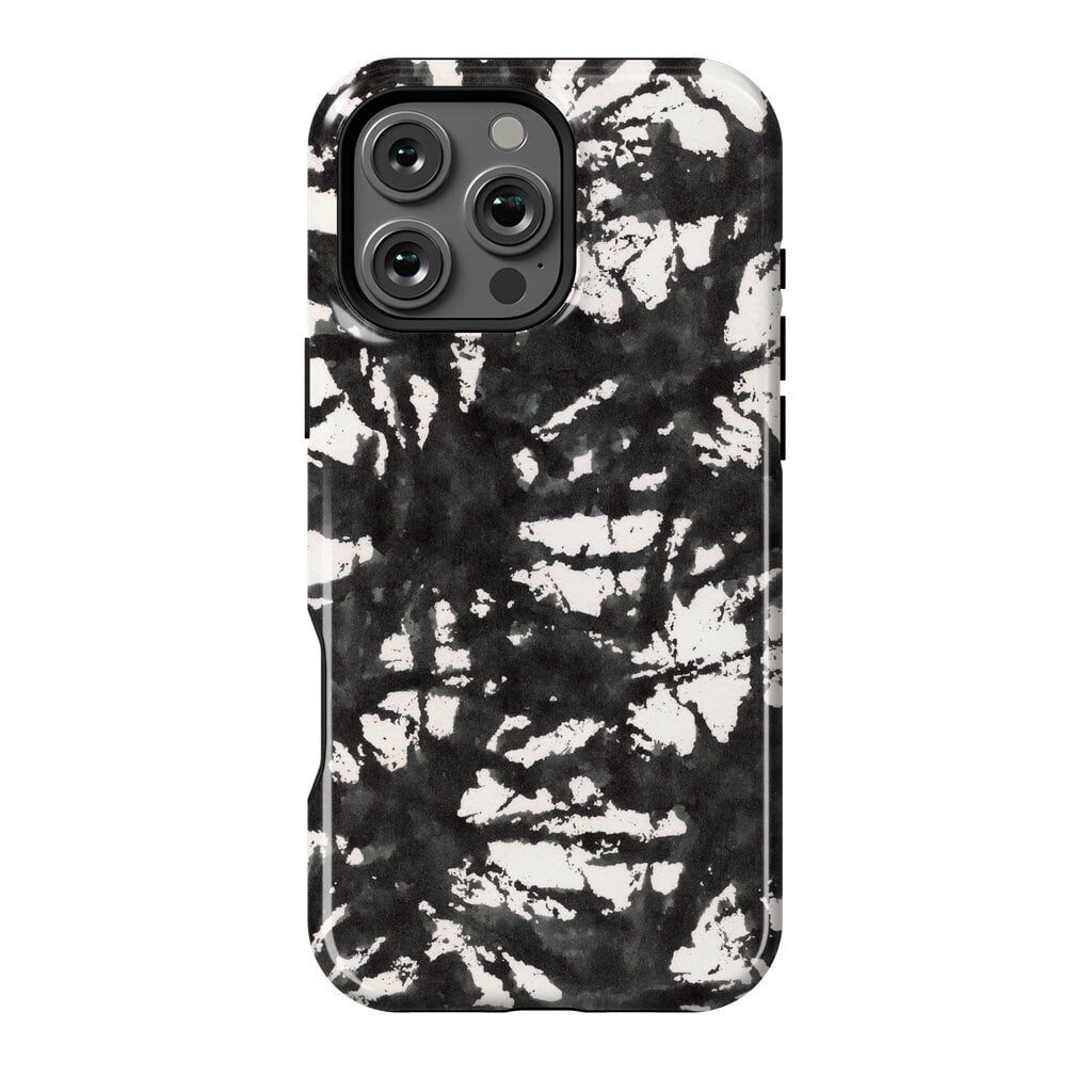 Black Watercolor Stamp Art Phone Case for iPhone 11 12 13 14 15 16 Pro ...