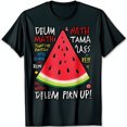 Black Watermelon Graphic T-Shirt with Dlum Math & Fun Text Design ...