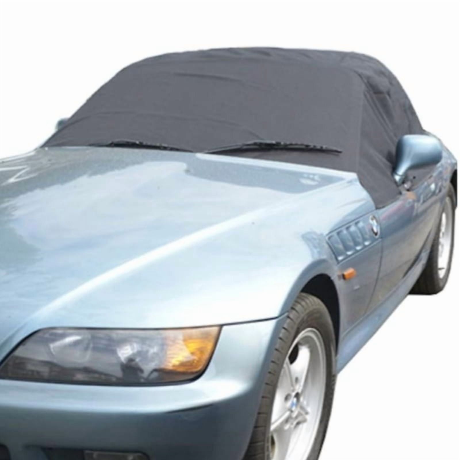 Black Waterproof Car Covers Soft Top Roof Hood Protector Half Cover ...