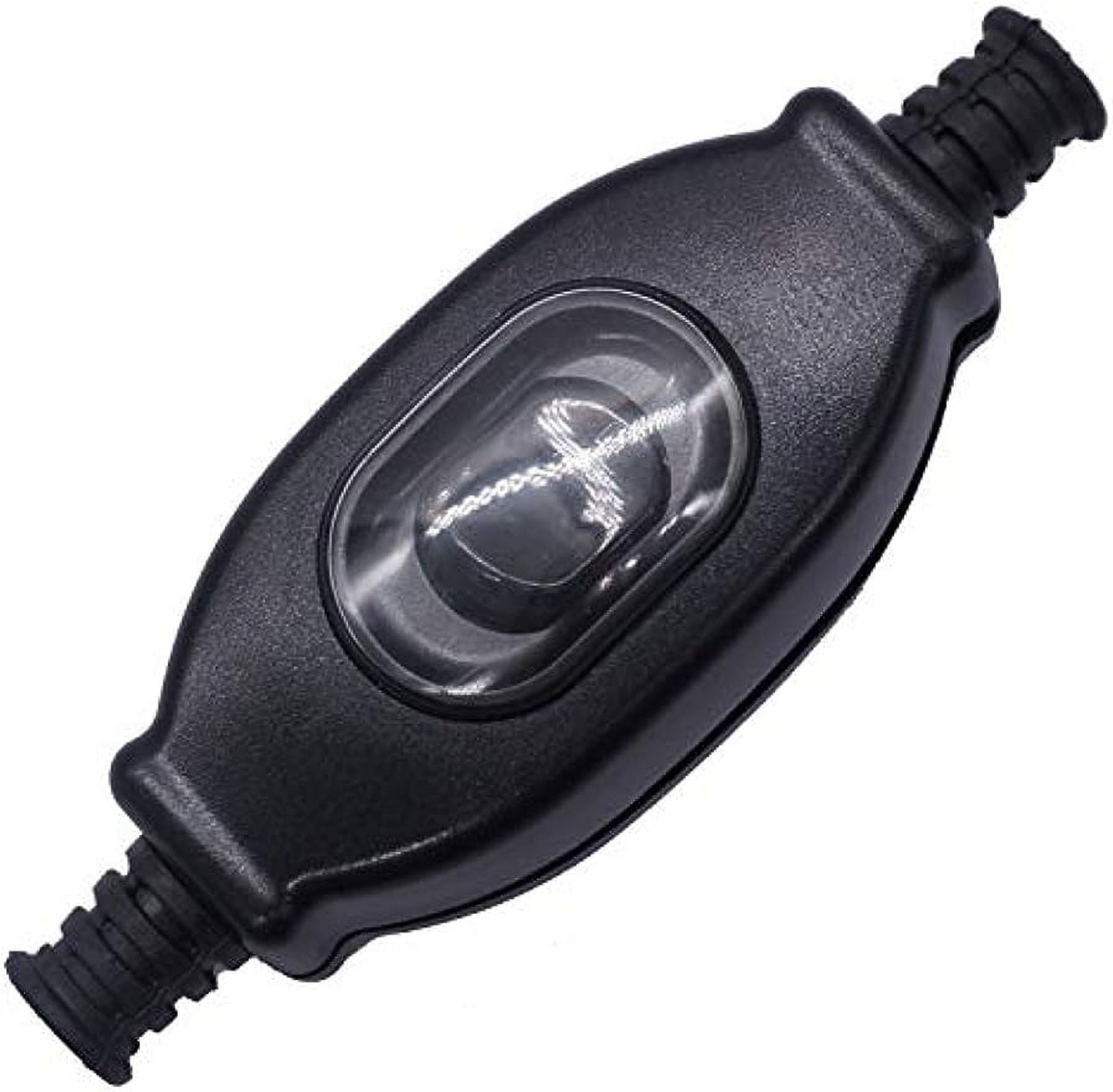 Black Waterproof Inline Cord Switch 3a 250v Ac On Off Cord Lamp Rocker Switches For Various