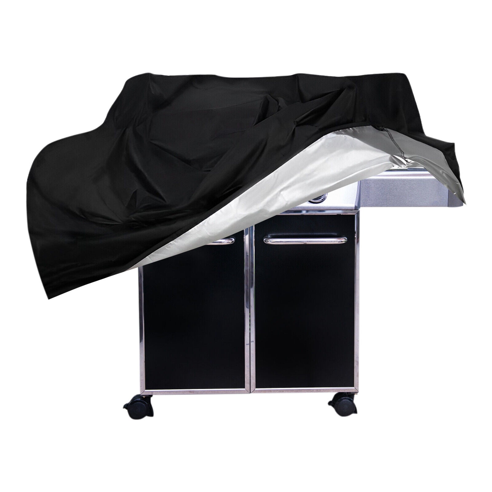 Black Waterproof Outdoor BBQ Grill Cover Foldable Windproof Dustproof ...