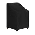 Black Waterproof Outdoor Swivel Chair Cover With UV Resistance And Tape ...