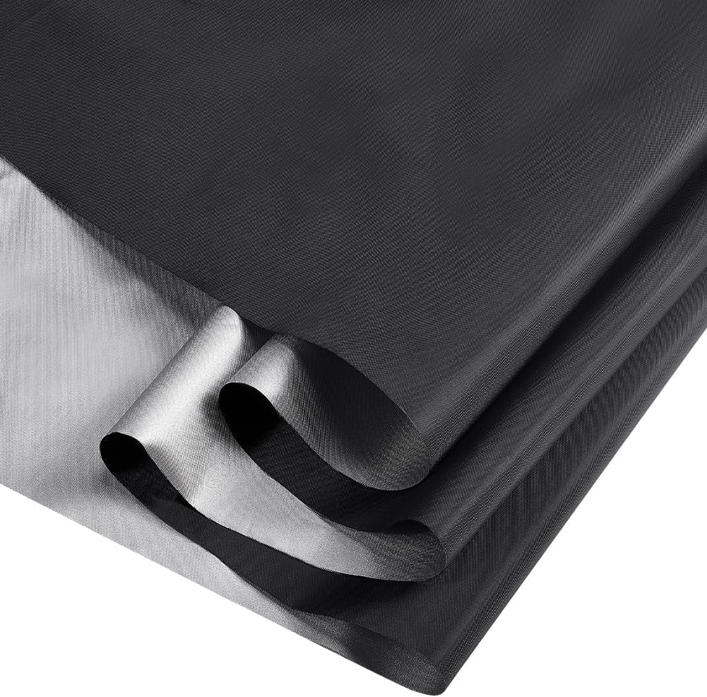 Black Waterproof Sun Protection Canvas Fabric 66.93x157.48x0.01 Inch ...