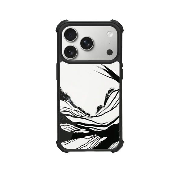 Black Wave Shockproof Case For iPhone 12 13 14 15 16 Pro Max Series ...