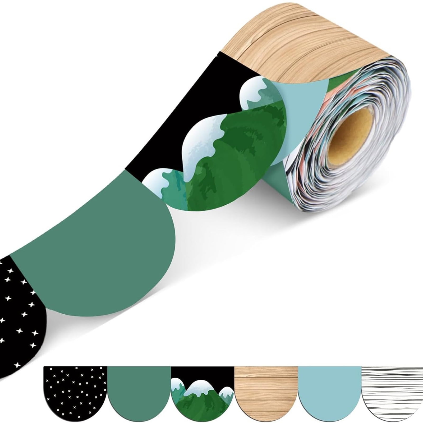 Black Waves Board Trim for Classroom Decorations Scalloped Bulletin ...