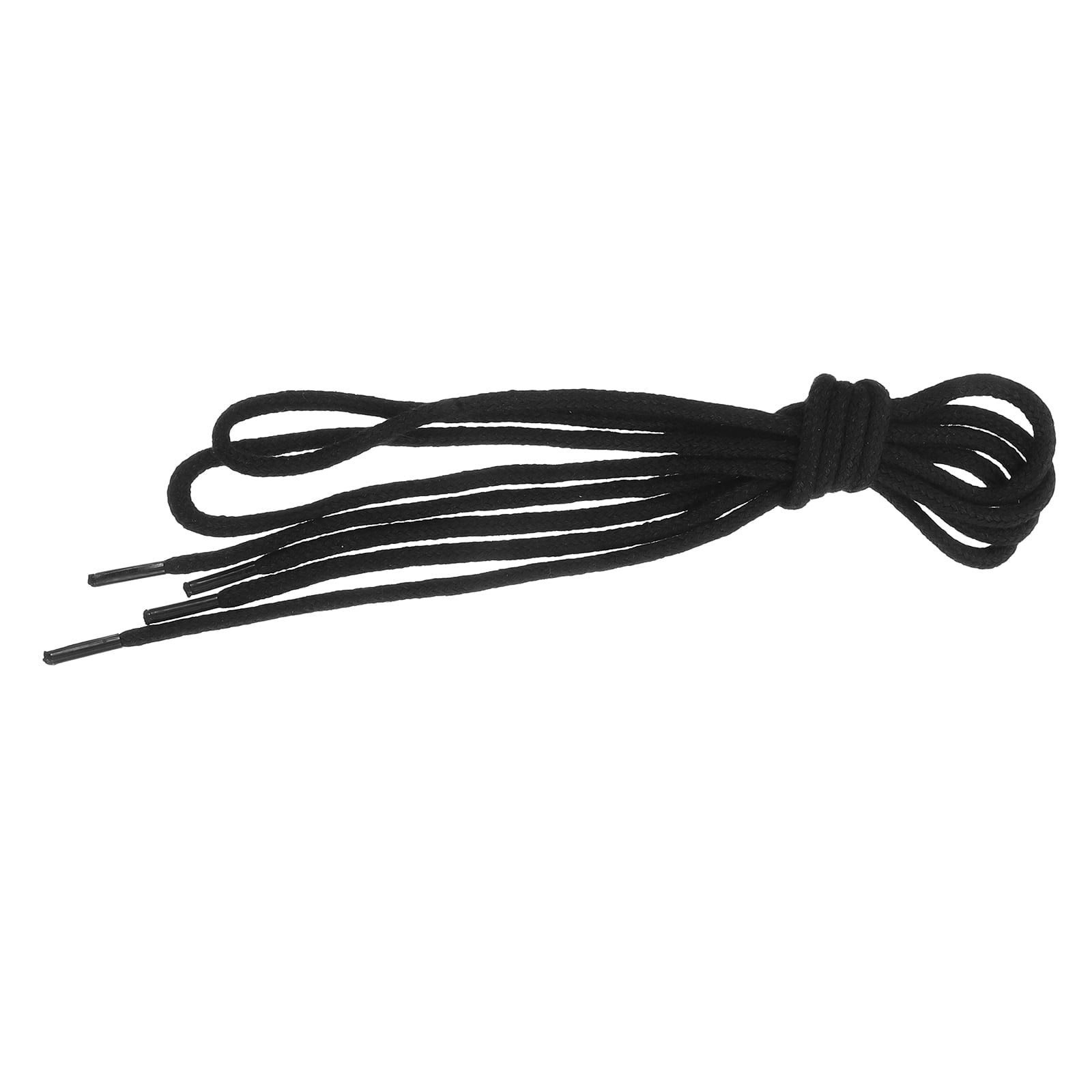 Black Waxed Shoe Laces Replacement Drawstring for Sweatpants Rollers ...