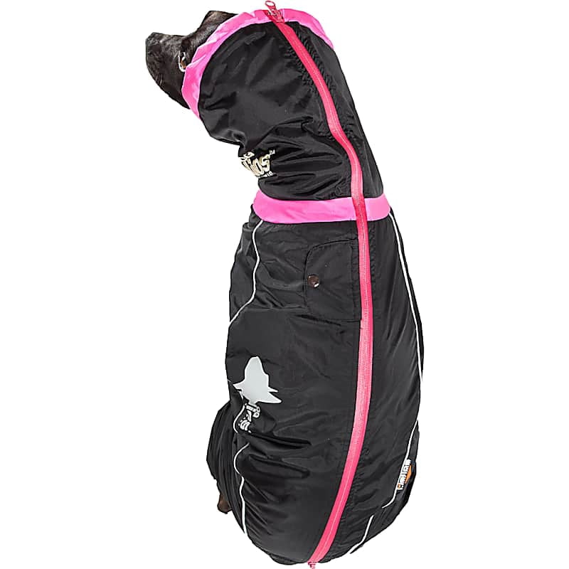 Black Weather-King Ultimate Windproof Full Bodied Pet Jacket Black, X ...