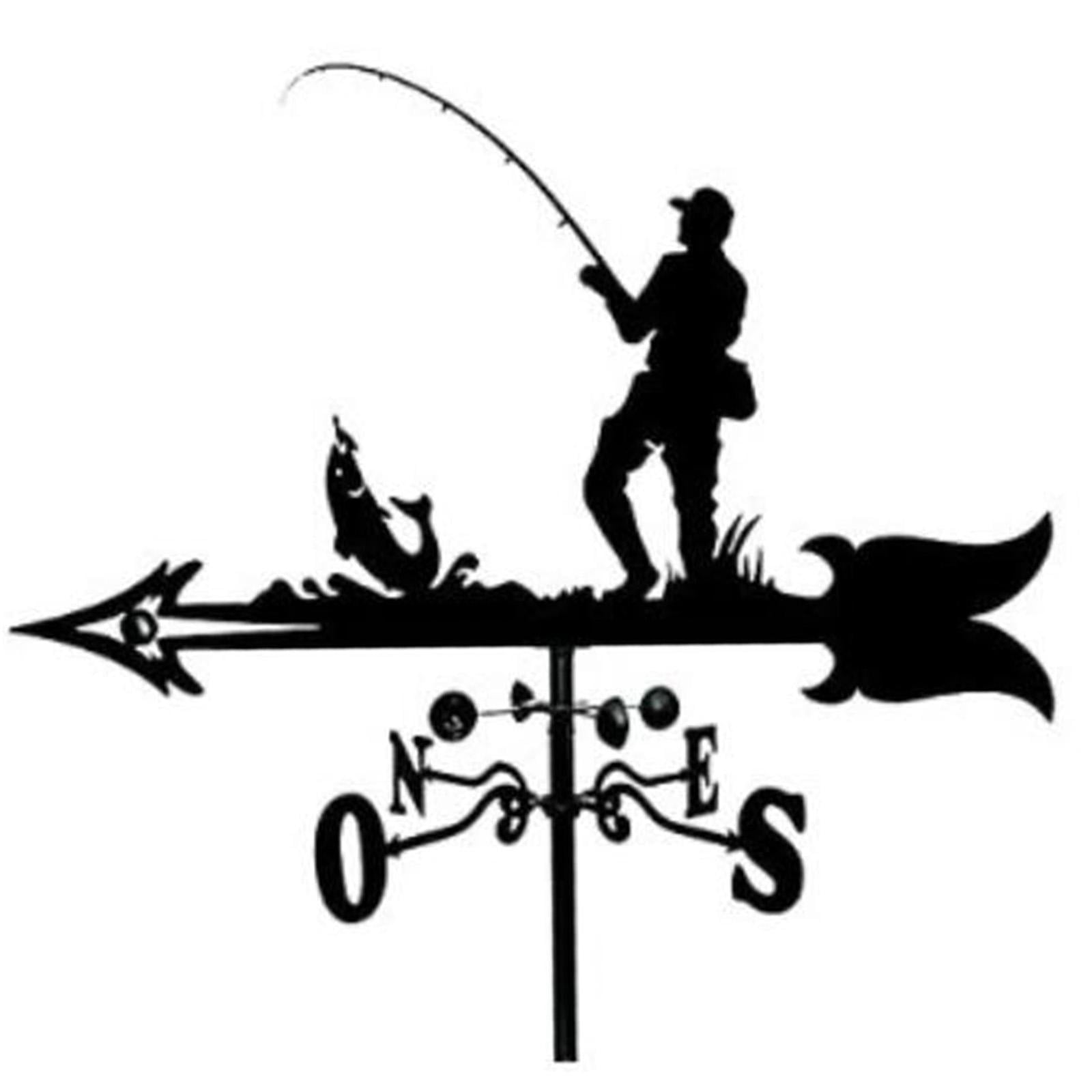 Walmart Heavy Duty Metal Weathervane, Black Outdoor Wind Direction ...