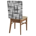 Black Weave Mesh Chair Back Covers Set of 1 Modern Minimalist Abstract ...