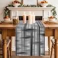 Black Weave Mesh Dining Table Runner, Modern Minimalist Abstract ...
