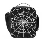 Black Web Spider Prints Backpack Set for Men Women Pen Bags Bookbag ...