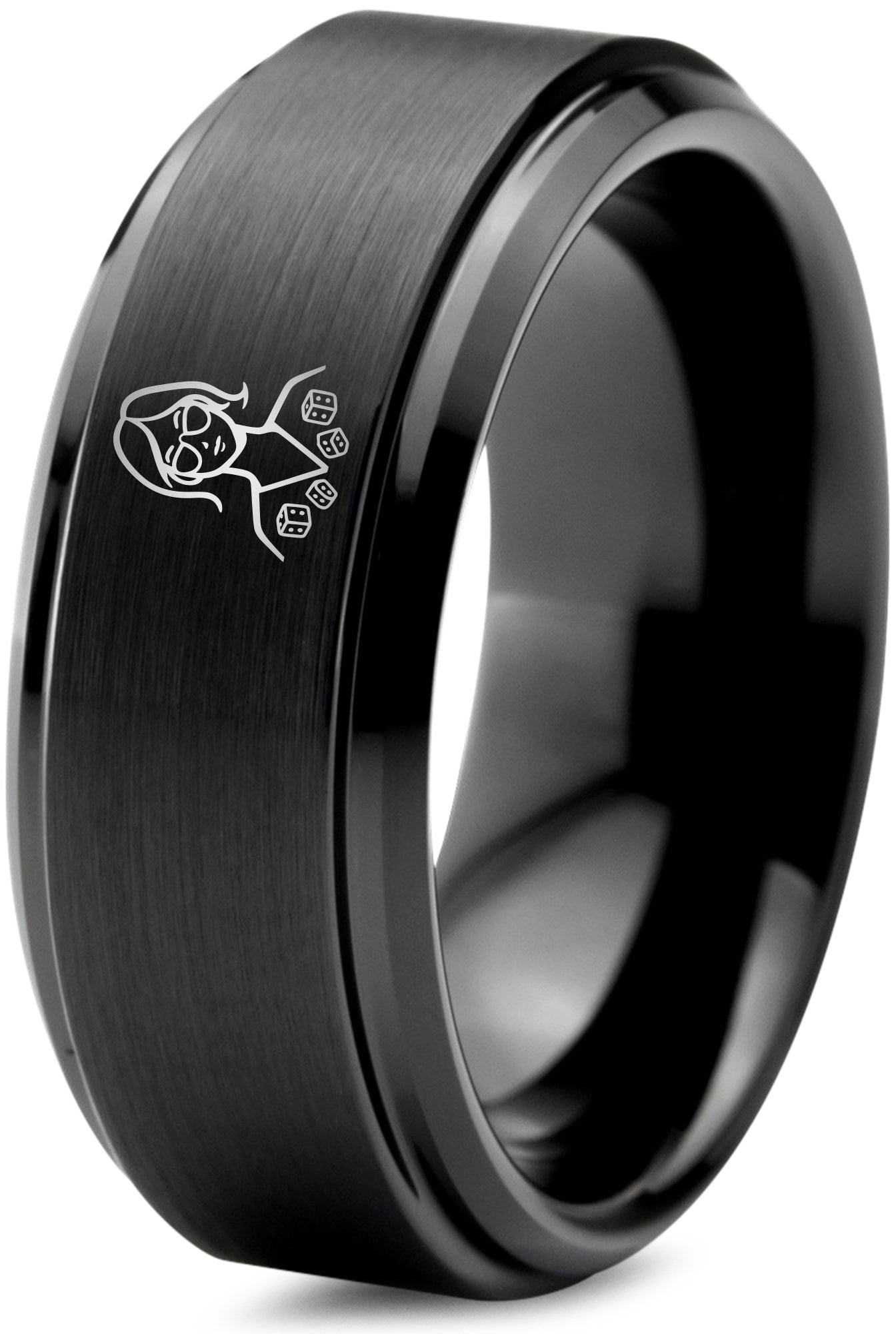 Black Promise Ring Set Gamer Tungsten Rings for Women Designer Pride ...