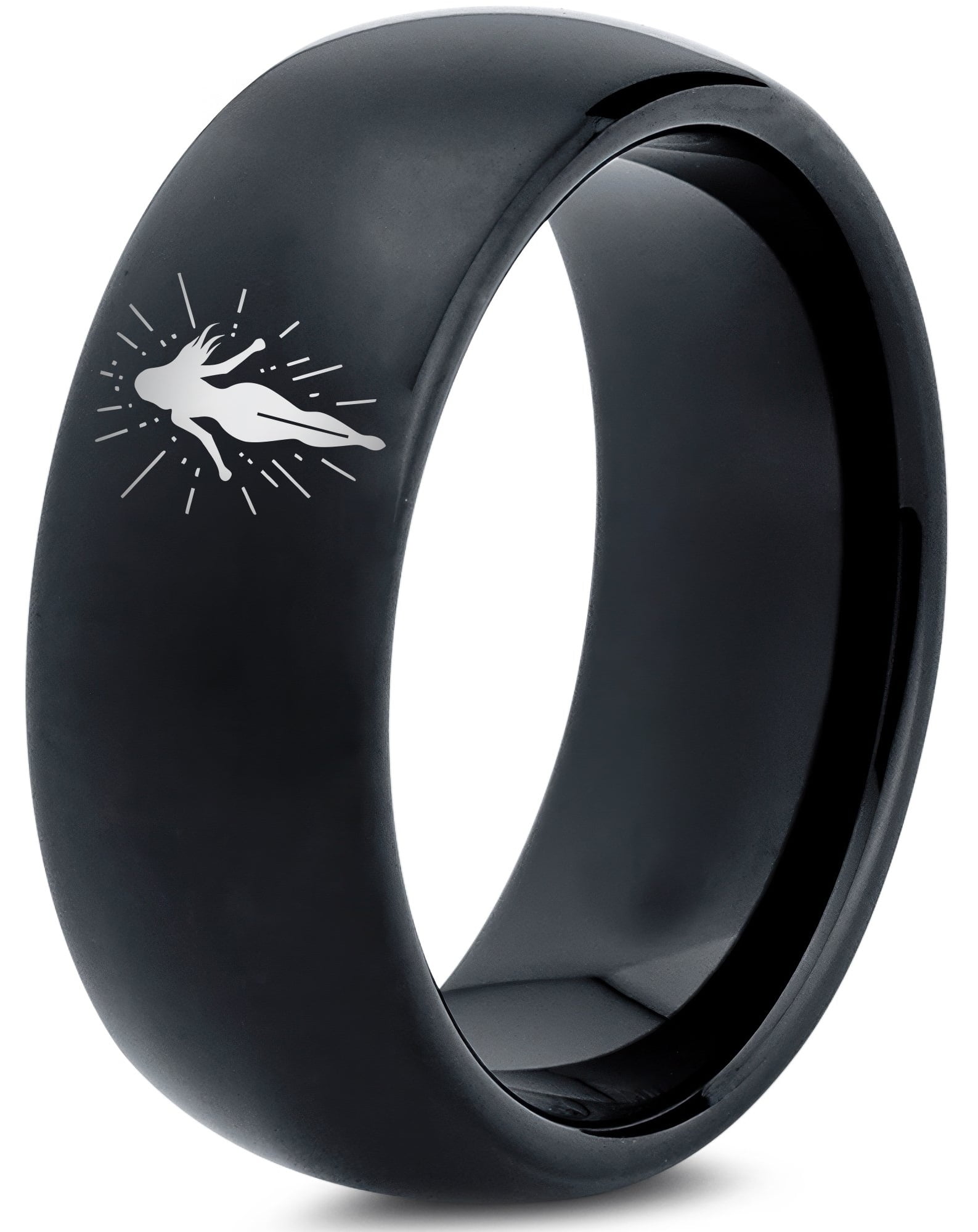 Black Wedding Band Gamer Tungsten Mothers Day Gift for Boyfriend ...