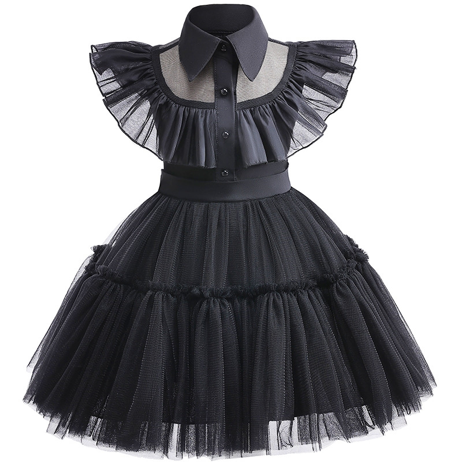 Black Wednesday Costume For Toddler Girls Family Halloween Party ...