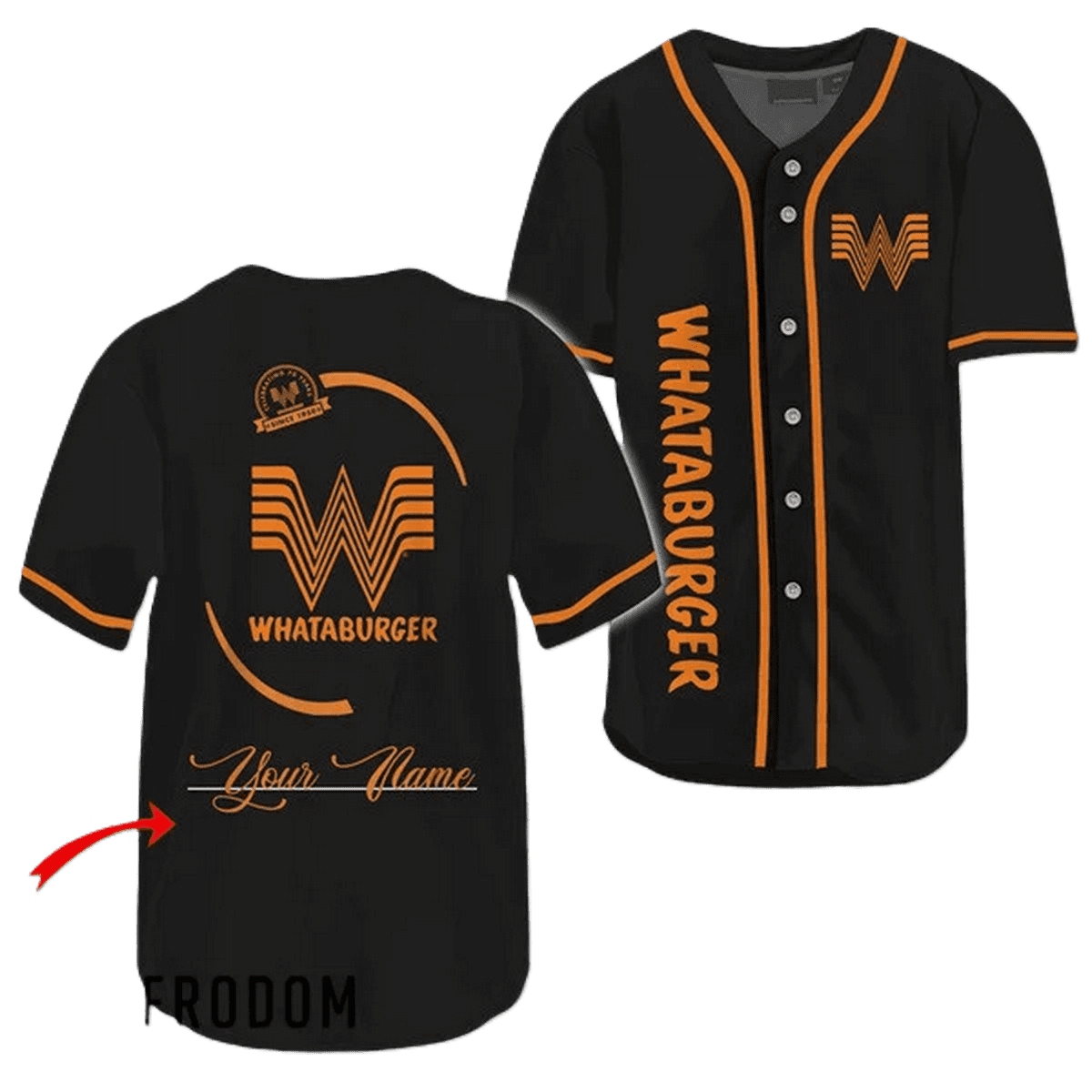 Black Whataburger Baseball Jersey 280, Beer baseball jersey, coke ...