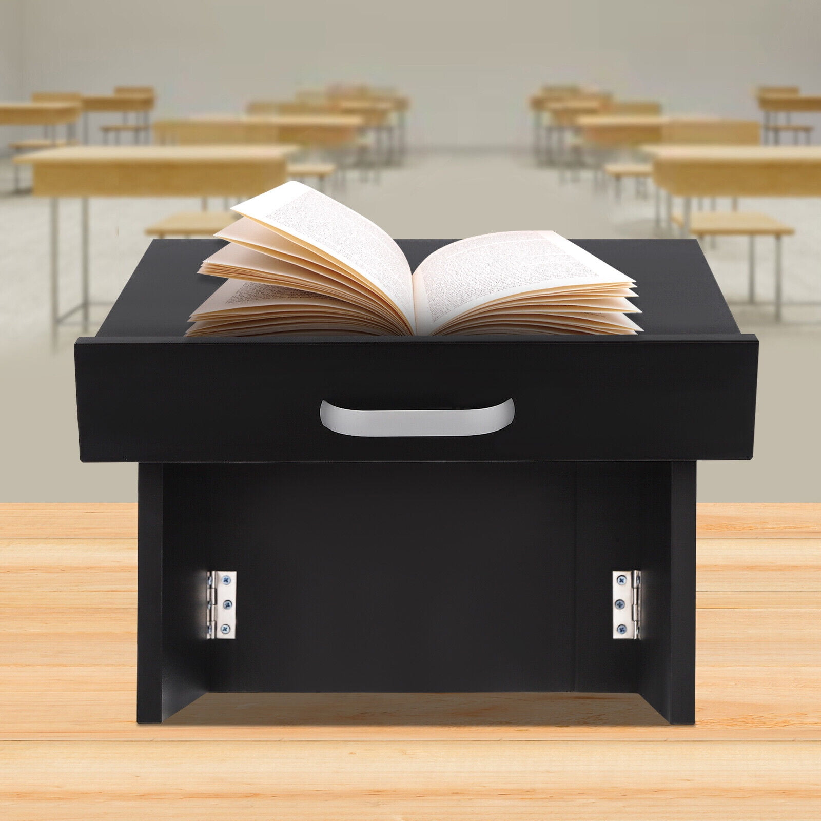 Black/White 14.57*10.16*12.6in Foldable Tabletop Platform Wooden ...