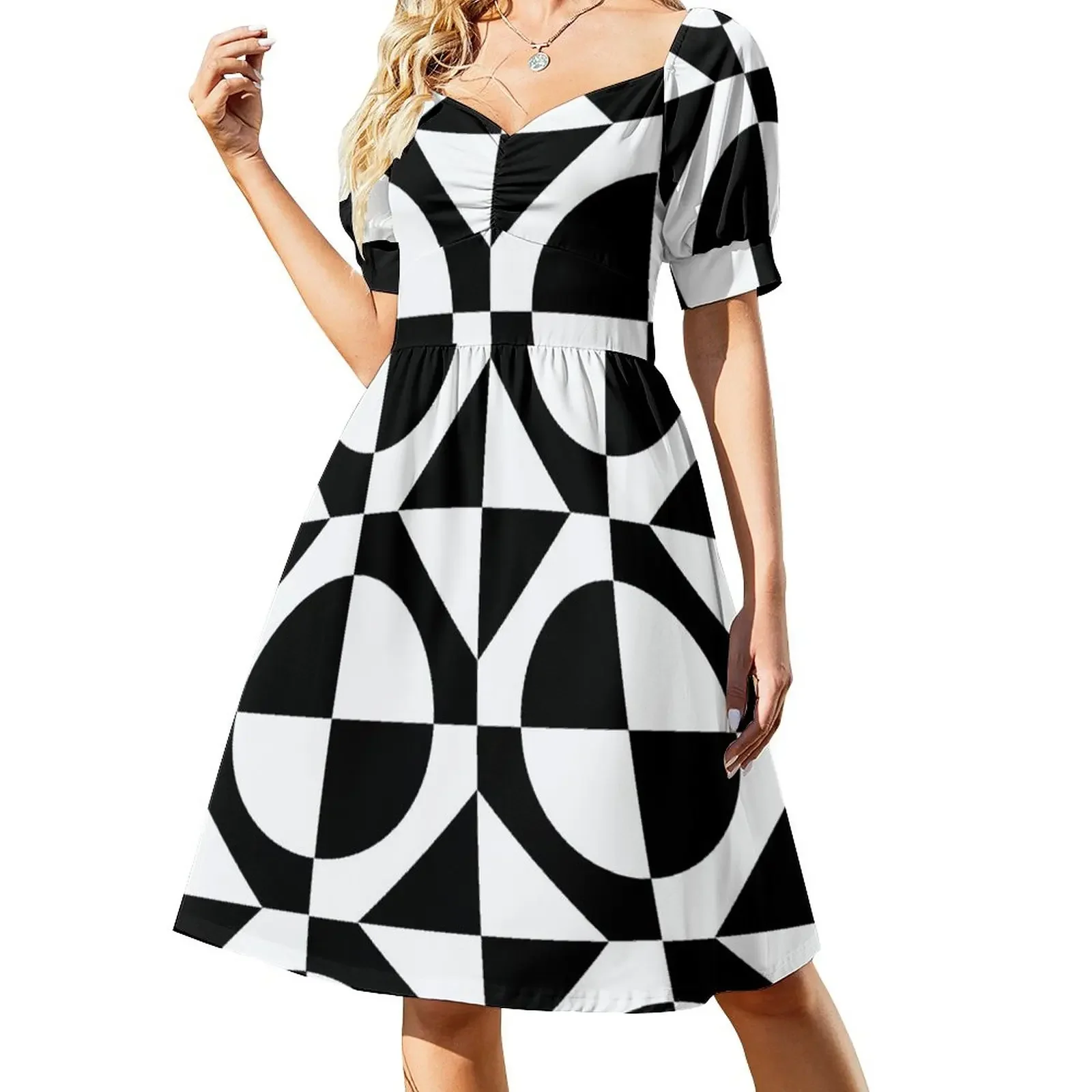 Black & White 1960's Style Two Tone Ska Mod Short-Sleeved Dress Female ...