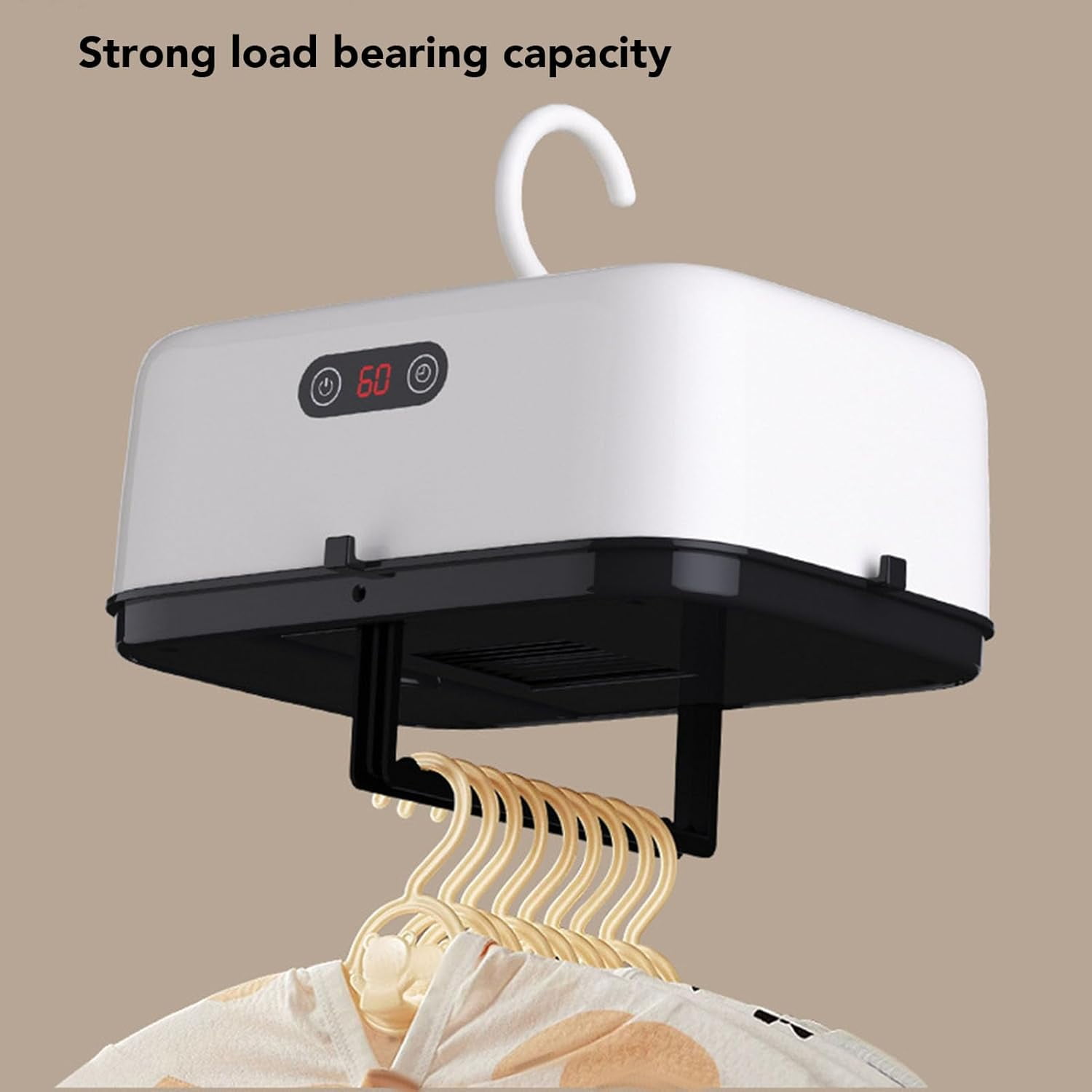 Black and White 600 W Portable Clothes Dryer, Foldable Portable Dryer ...