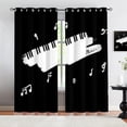 Black And White Abstract Piano Keyboard Blackout Curtains, Music Lover ...