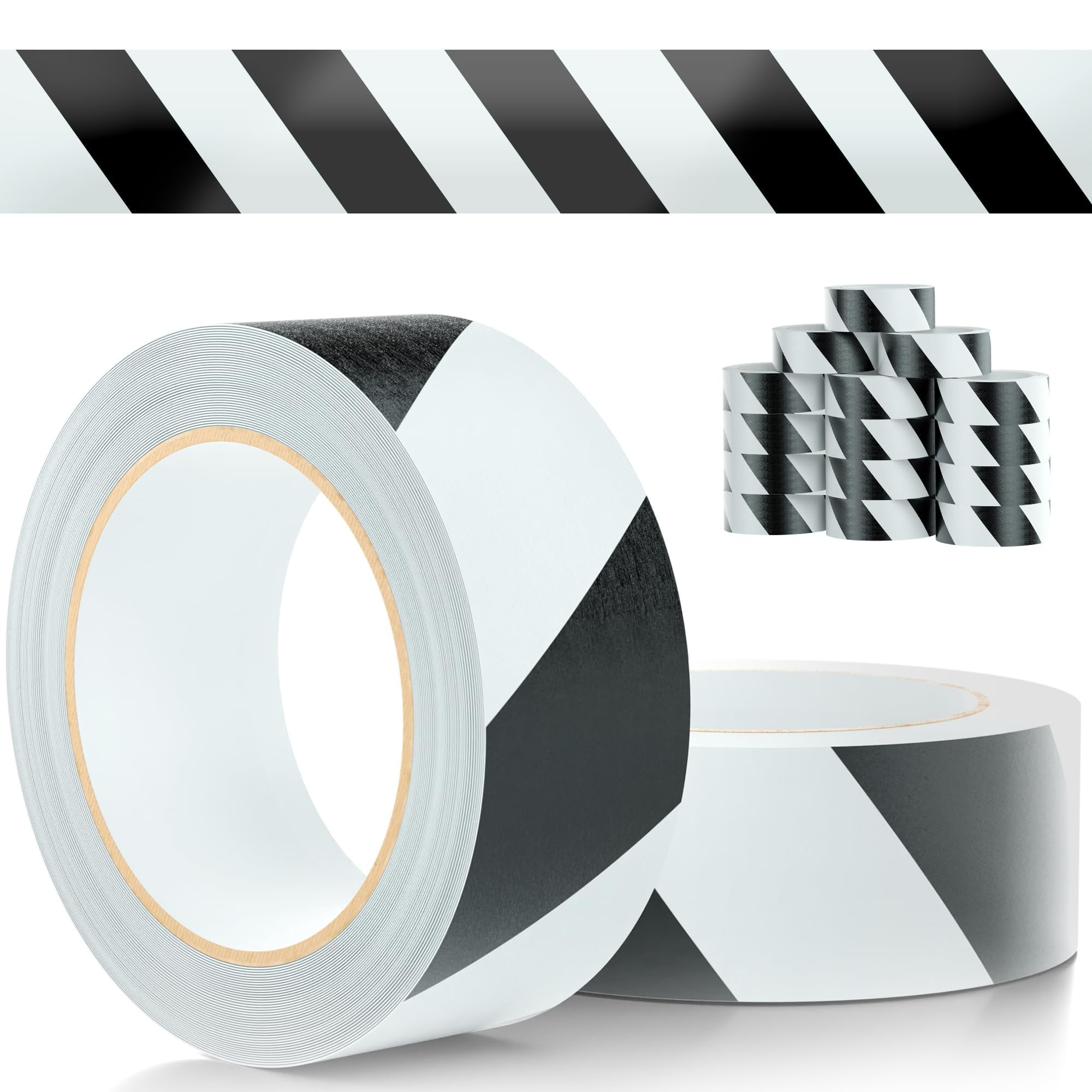 Black and White Aisle Marking Tape 3 Inch x 36 Feet. 16 Roll of 7 Mil ...